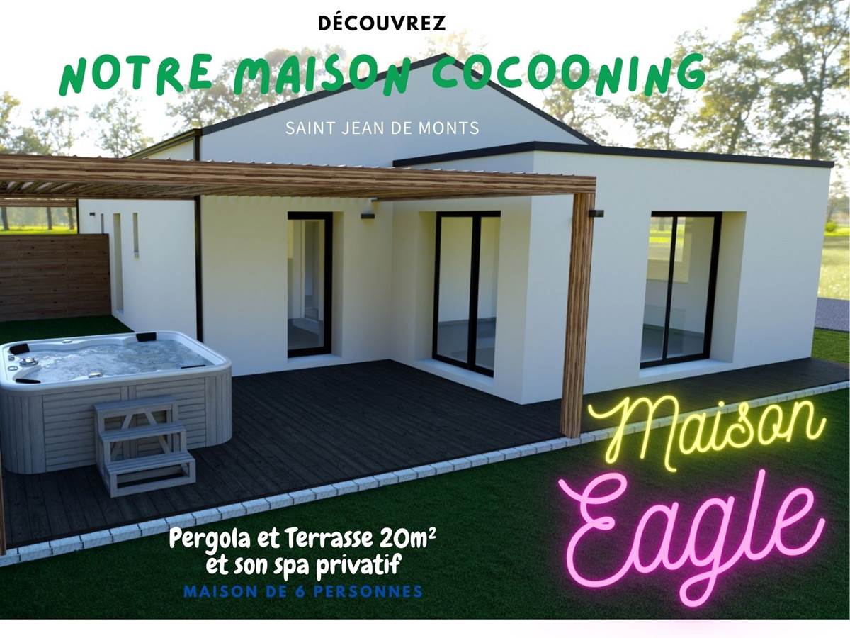Maison "Eagle" avec jacuzzi à 900m de la plage - AuxPtitsBonheurSPA ...